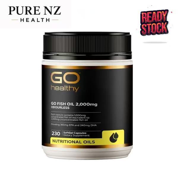 Go Healthy Go Fish Oil 2000mg Compact Odourless 230 Caps (Ready Stock ...