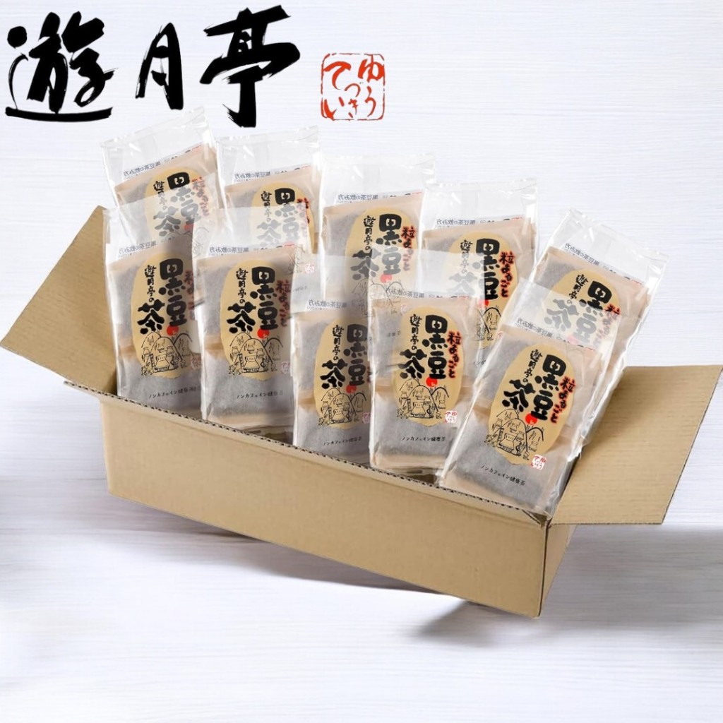 Yugetsu-tei Black Bean Tea 100 packets (10 bags of 10 packets) Caffeine ...