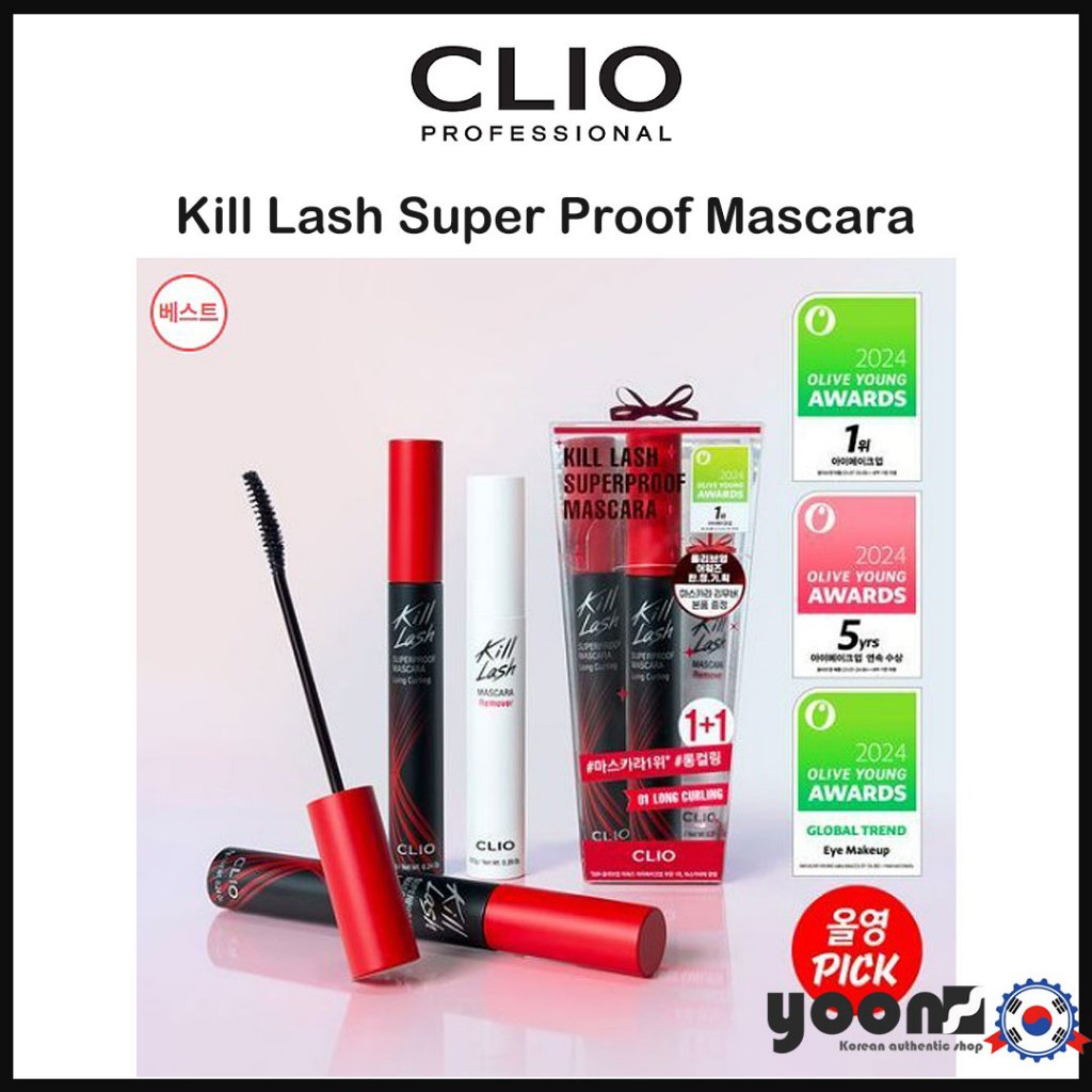 [Clio] Kill Lash Super Proof Mascara 1+1 (+remover)_From Korea | Shopee Singapore
