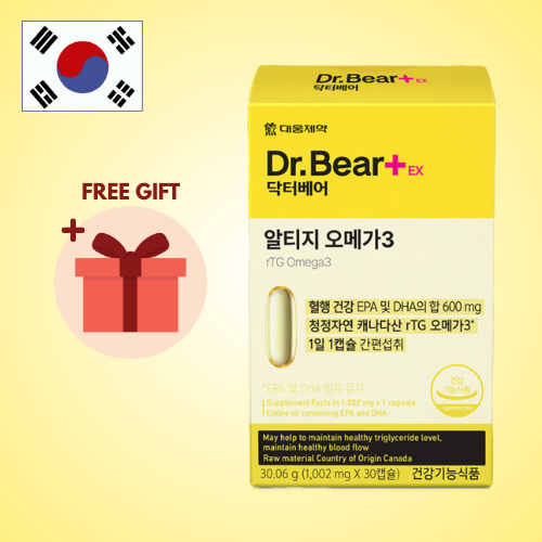 [Dr.Bear] Omega-3 1002mg x 30 Capsules (Blood Flow Health Supplement ...