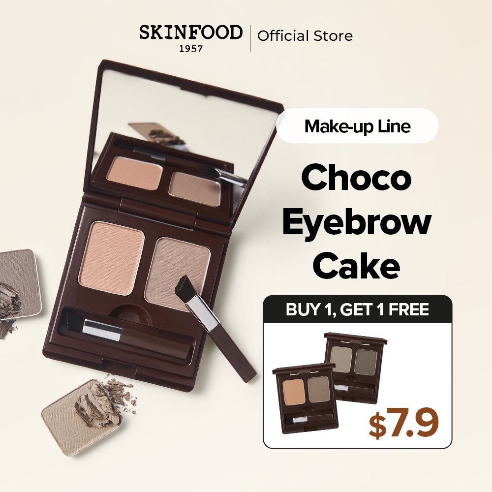 [SKINFOOD Official] Choco Eyebrow Powder Cake 2.6g / 2 Colors | Shopee ...