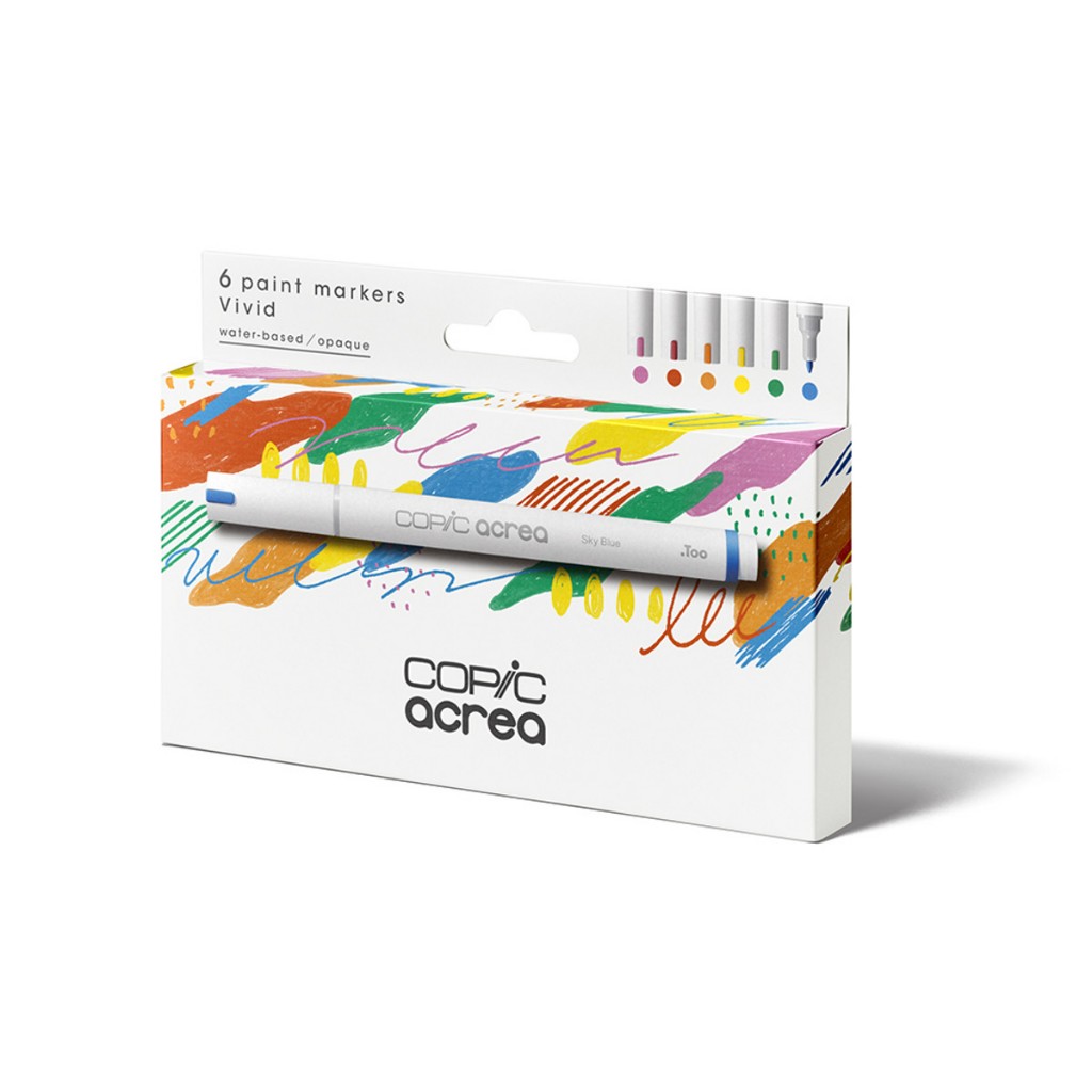 Copic Acrea set 6pcs Vivid Paint Marker 12551006, 4511338064665 ...