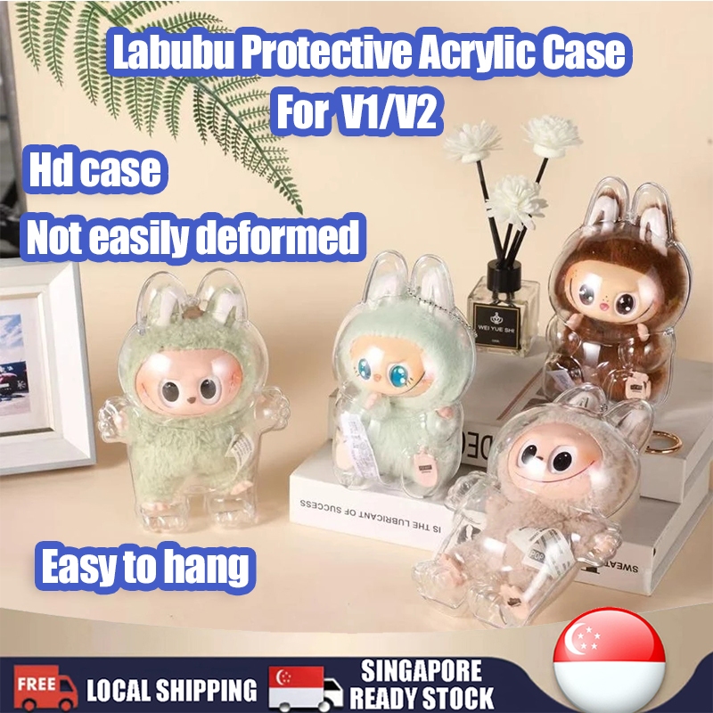 【SG stock】Labubu V2 Protective Acrylic Case, Labubu V1 Anti-lostPeadant ...