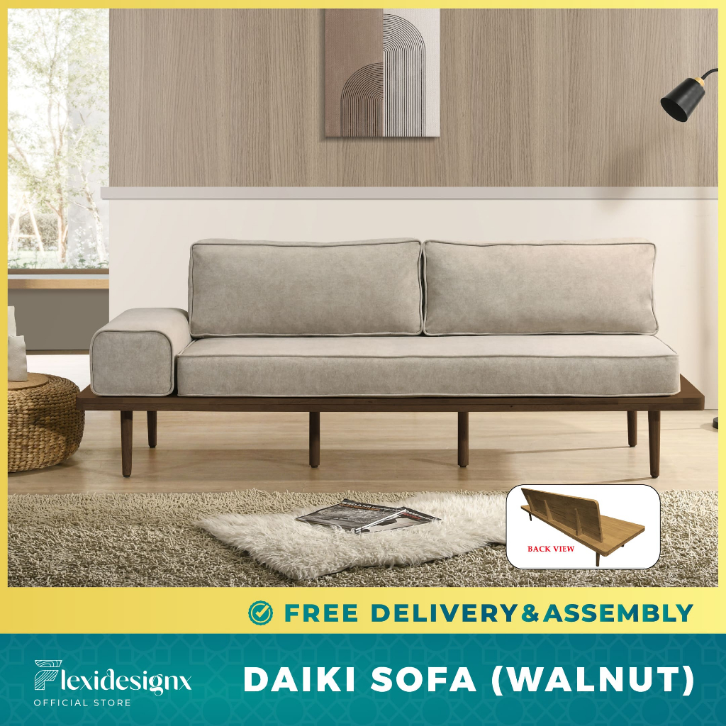 2 Seater Sofa Bed/Pet Friendly Sofa/Solid Wood Sofa Bed Washable Fabric/Flexidesignx DAIKI ...
