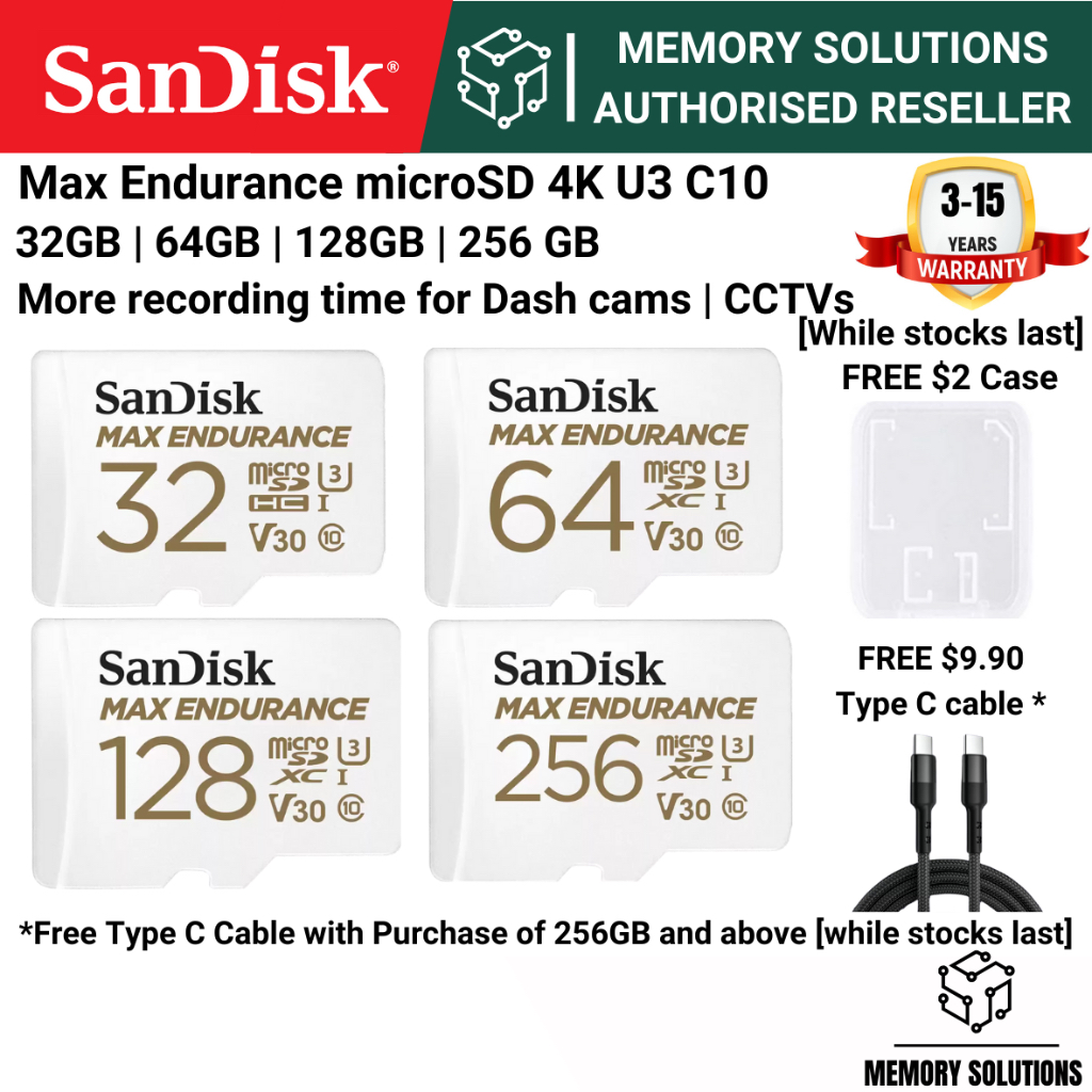 SanDisk Max Endurance microSD Card (Home Security Camera/Dash Cam/CCTV ...