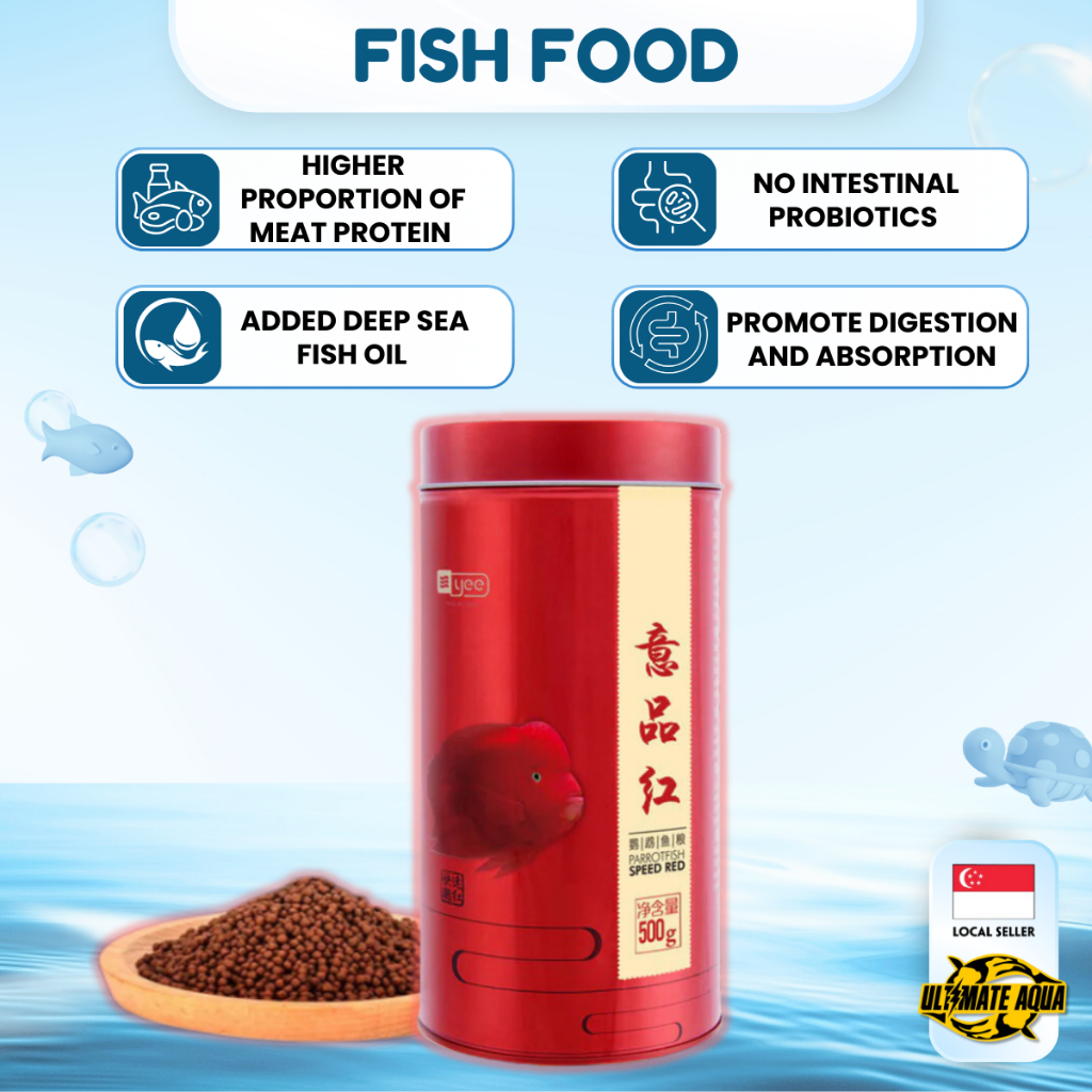 YEE Aquarium Fish Food, Parrot Fish Food Pellet With High Protein ...