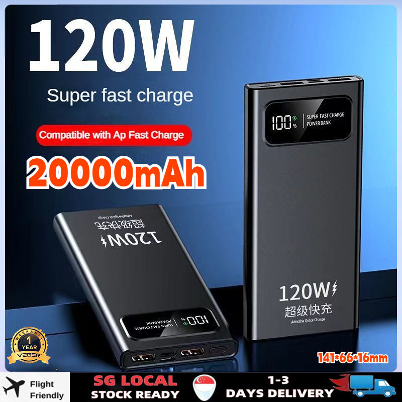 120W Power Bank 20000mAh PORTABLE 100% PowerBanks High Quality Super ...