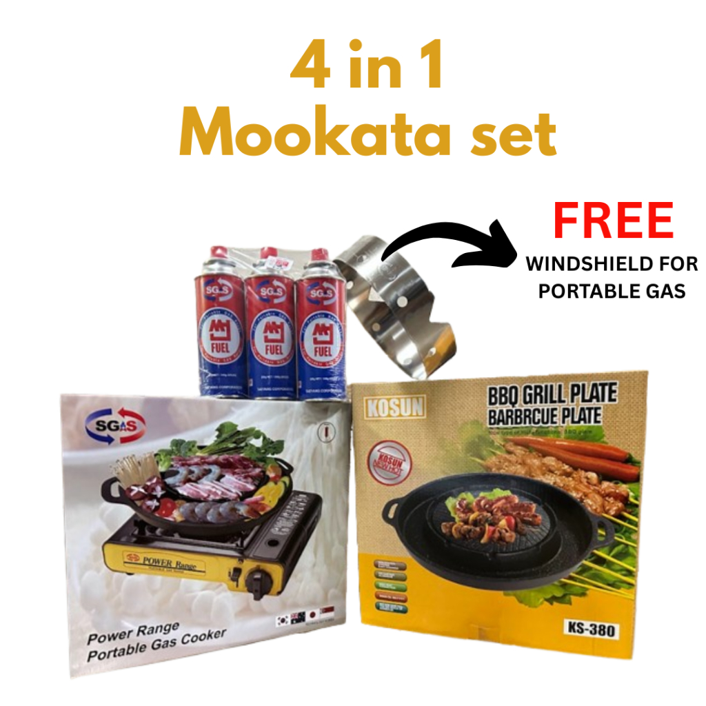 SGAS MOOKATA BBQ GRILL PLATE + PORTABLE COOKER (TY103) + SGAS BUTANE ...