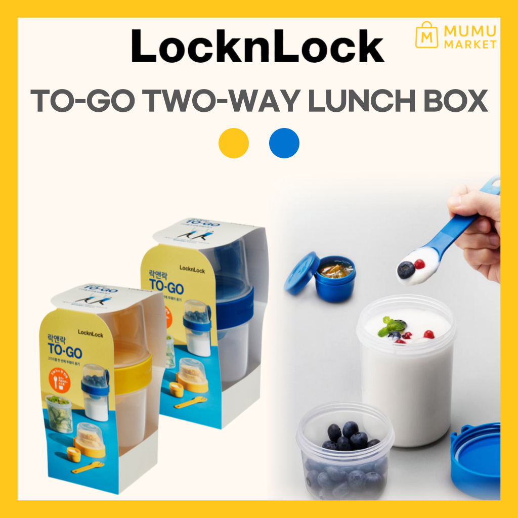[From Korea] LocknLock TO-GO Two-Way Lunch Box Set – 560ml + 310ml ...