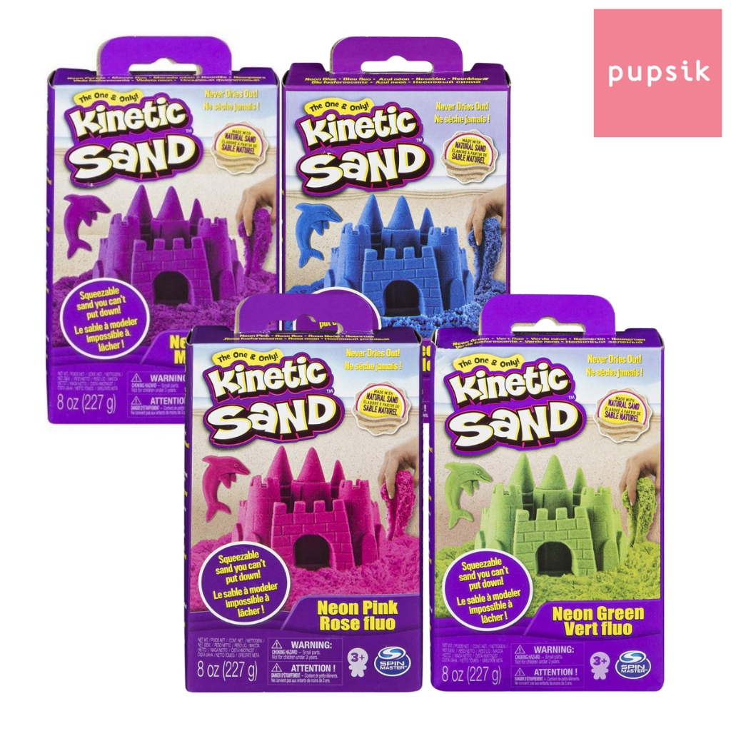 Kinetic Sand Original Moldable Sensory Play Sand, 227g (4 Colours ...