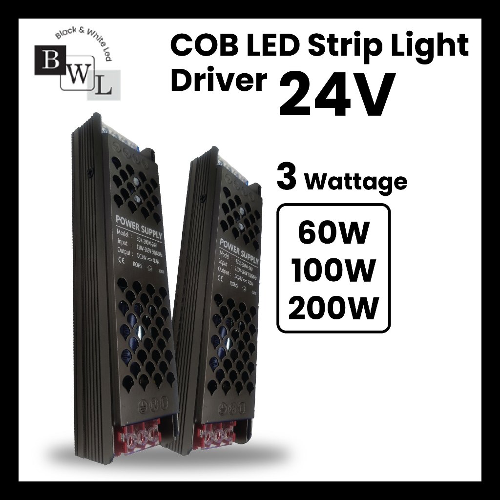 BWL LED 24V 60W 100W 200W Driver for 24V COB LED Strip Light | Shopee ...