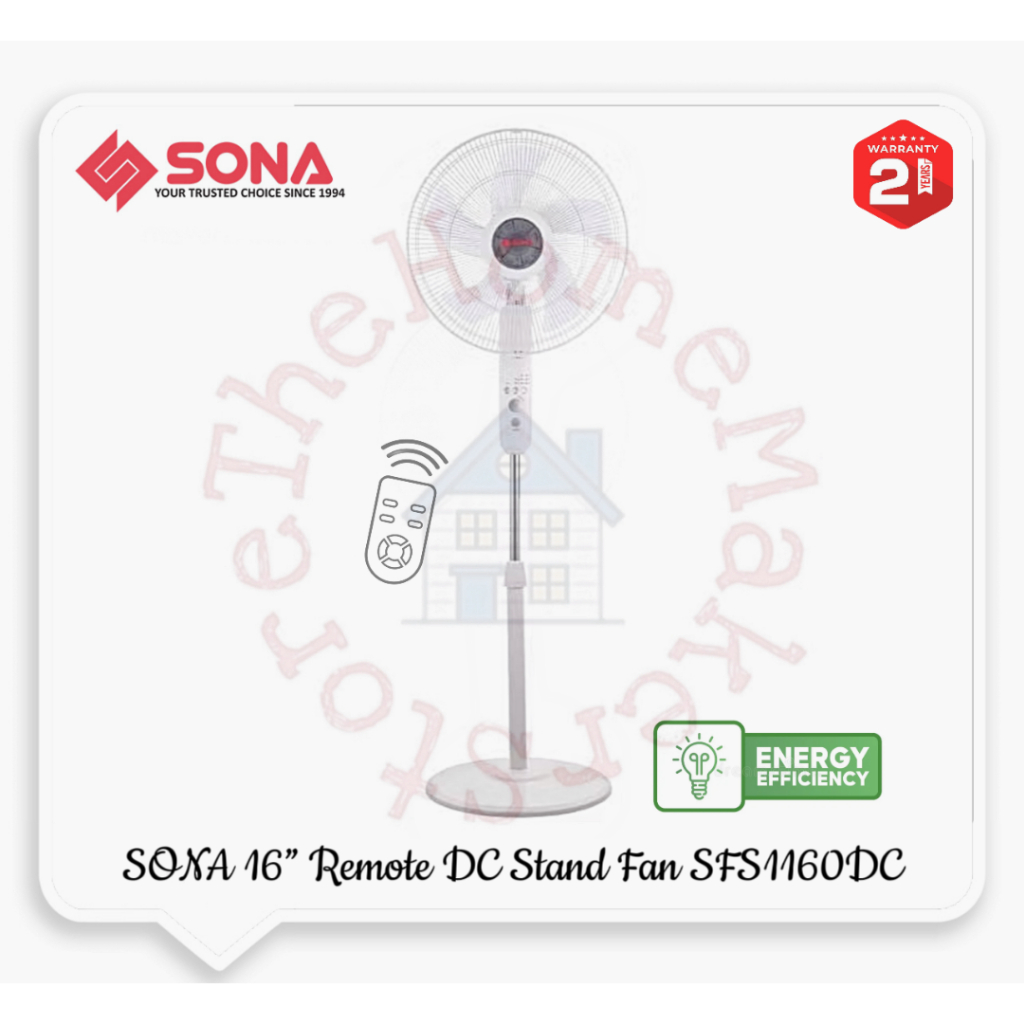 Sona 16" Remote DC Motor Stand Fan - SFS1160DC | SFS 1160DC (2 Years Warranty On Motor) | Shopee ...