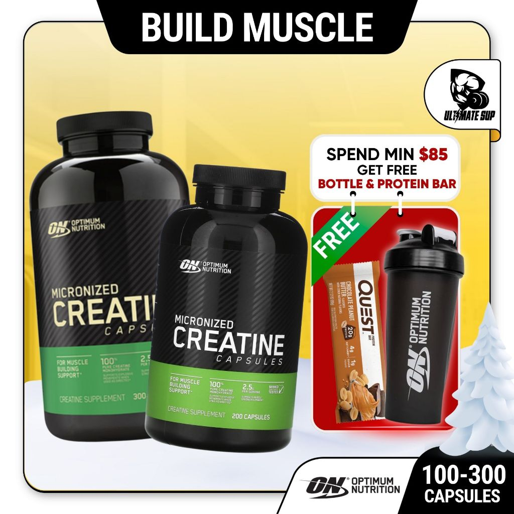 Optimum Nutrition Micronized Creatine Monohydrate Capsules 2.5 g, 100 ...
