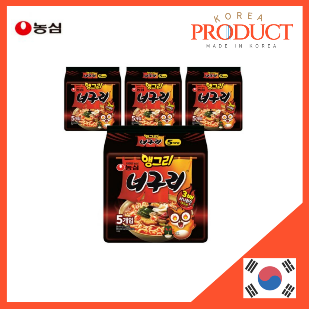 NONGSHIM 3x Spicy Angry Neoguri Noodle Soup 121g x 20pcs | Shopee Singapore