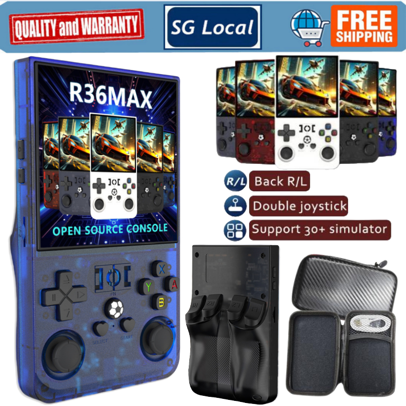 SG Local- R36S MAX 128GB Gaming Console Open Source 4 Inch IPS HD Screen Portable Retro Handheld ...