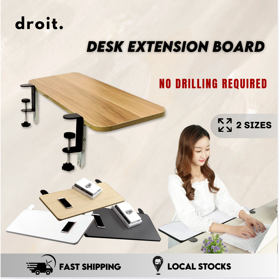 Ergonomic Desk Extension Board – Retractable Table Clamp, Space-Saving ...