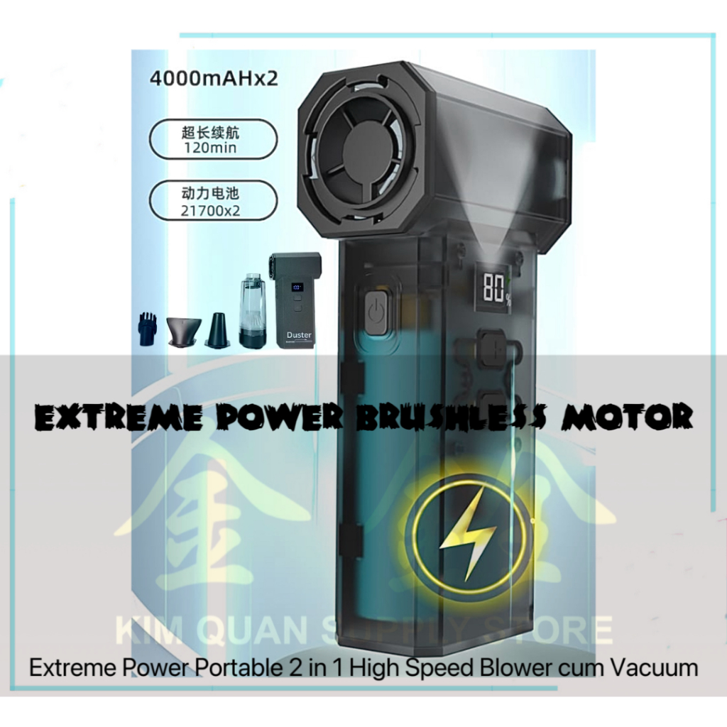 Portable EXTREME HIGH POWER (2 in 1) Handheld Blower Cum Vacuum (100 ...
