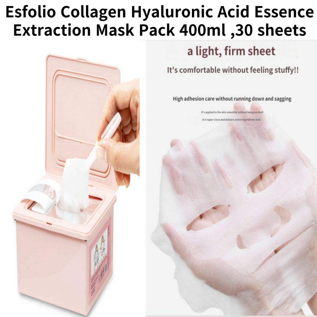 Esfolio Collagen Hyaluronic Acid Essence Extraction Mask Pack 400ml ,30 ...