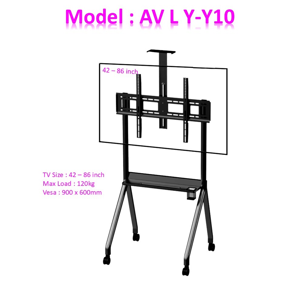 42 - 86 inch Universal Floor Stand Mobile Cart with wheels (SG Ready ...