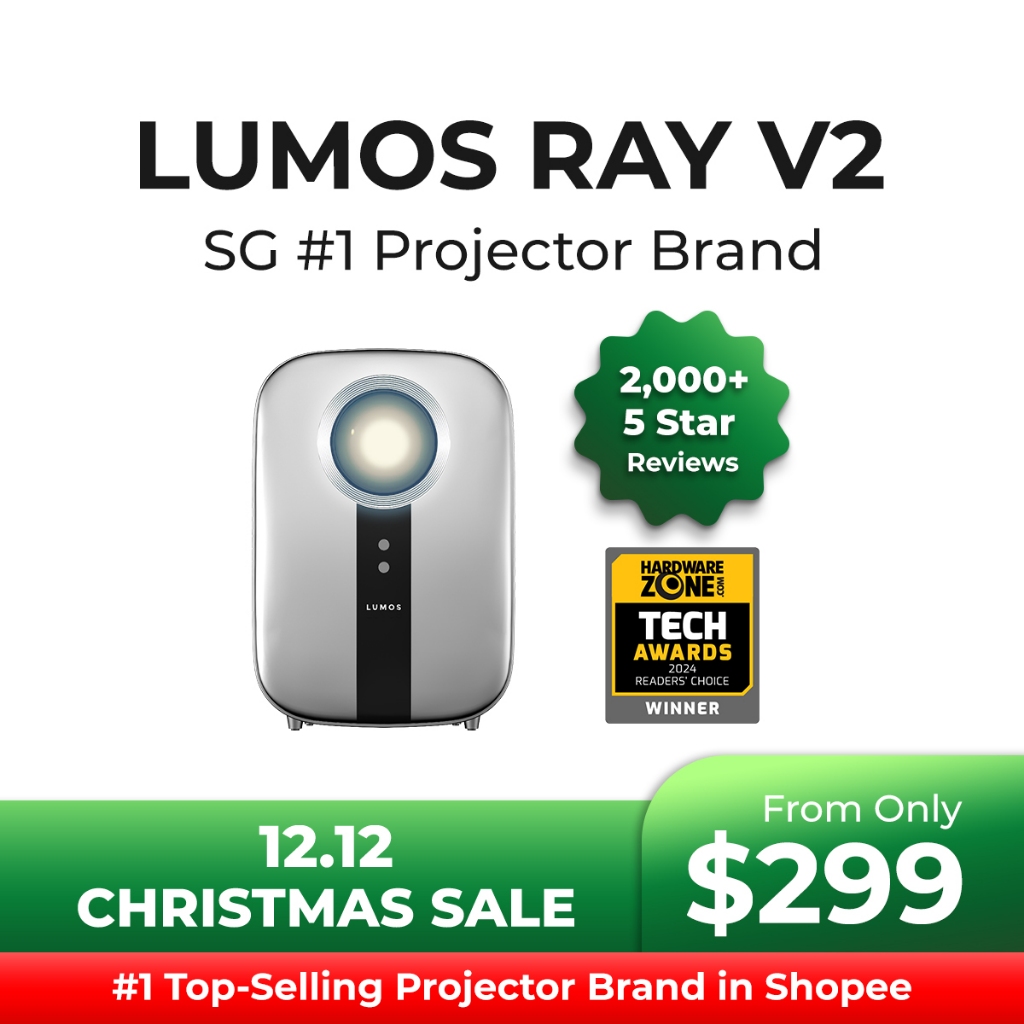 [Official Store] LUMOS RAY V2 Home Cinema Portable Projector | Shopee ...