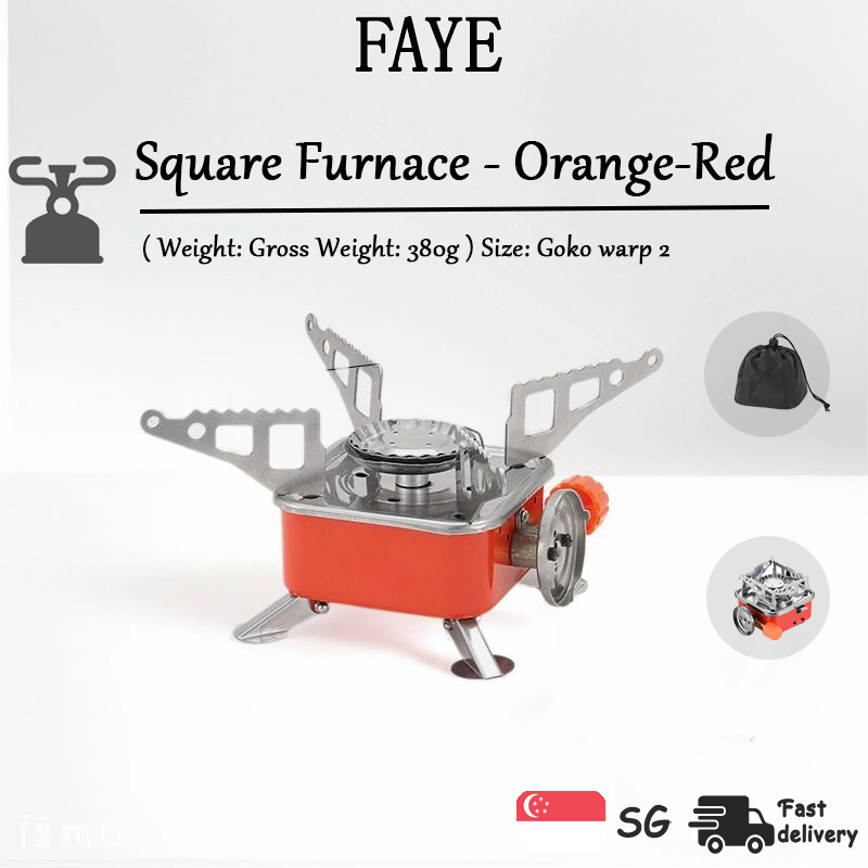 [SG Stock]Outdoor Portable Gas stove Mini square gas stove Folding ...