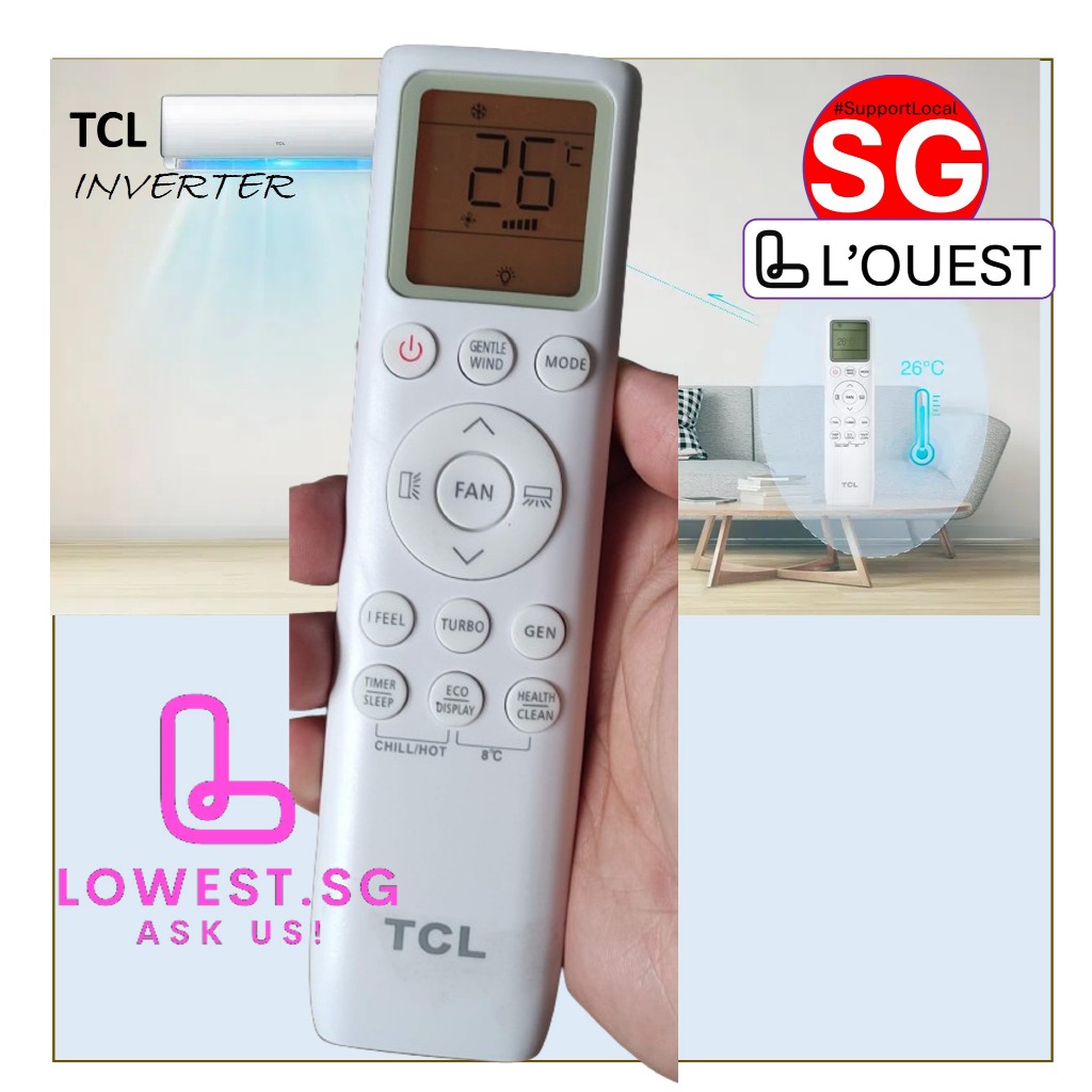 Original TCL Air Conditioner Remote Control (New with warranty ...