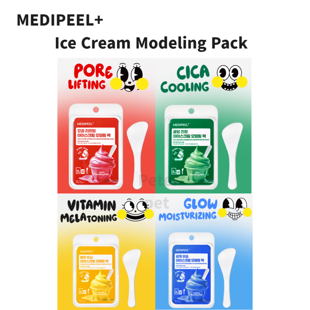 [MEDIPEEL+] Ice Cream Modeling Pack 60g+6g 4Type/ Pore Lifting, Cica ...