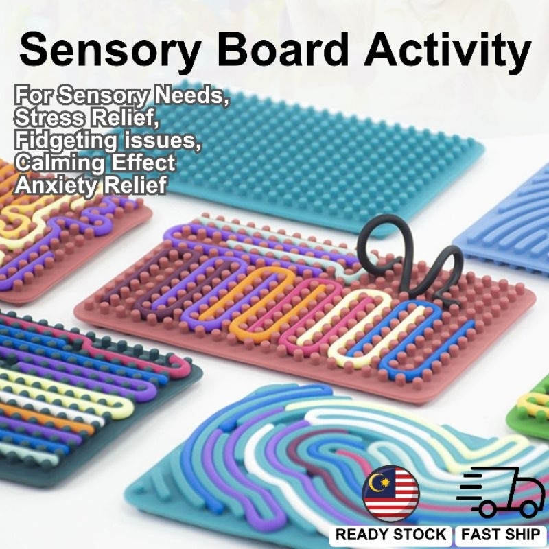 Dual-Sided Sensory Board for Stress Relief Anxiety Calming and Fidget ...
