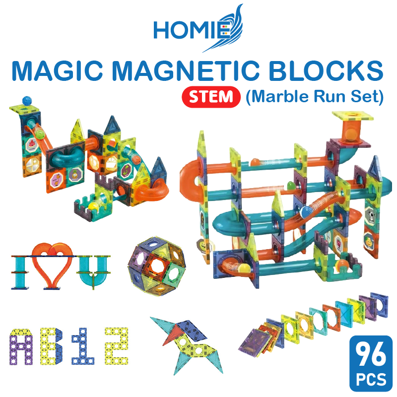 HOMIE Magic Magnetic Building Blocks Running Ball-STEM Learning/Marble ...