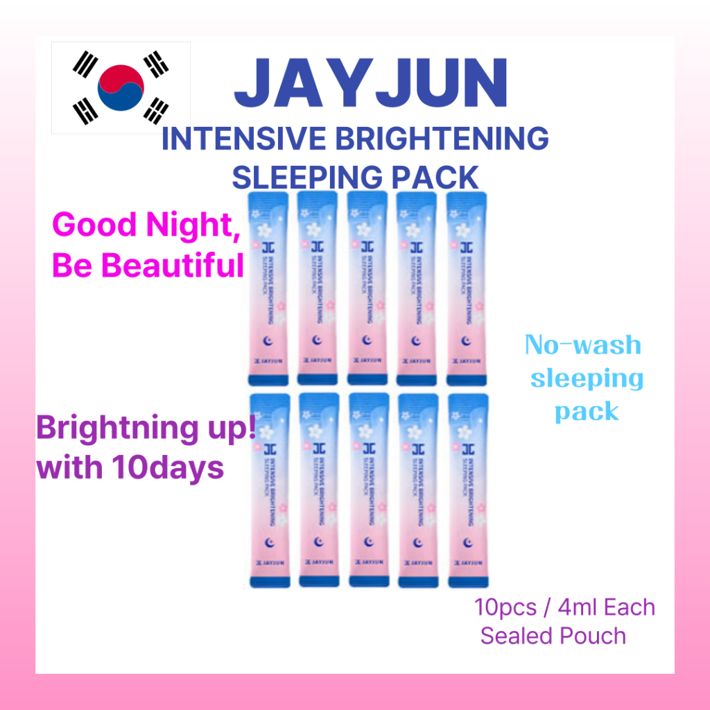 [JAYJUN] Intensive Brightening Sleeping Pack Alcohol-free – 10 Sachets (4ml Each / Sealed Pouch ...