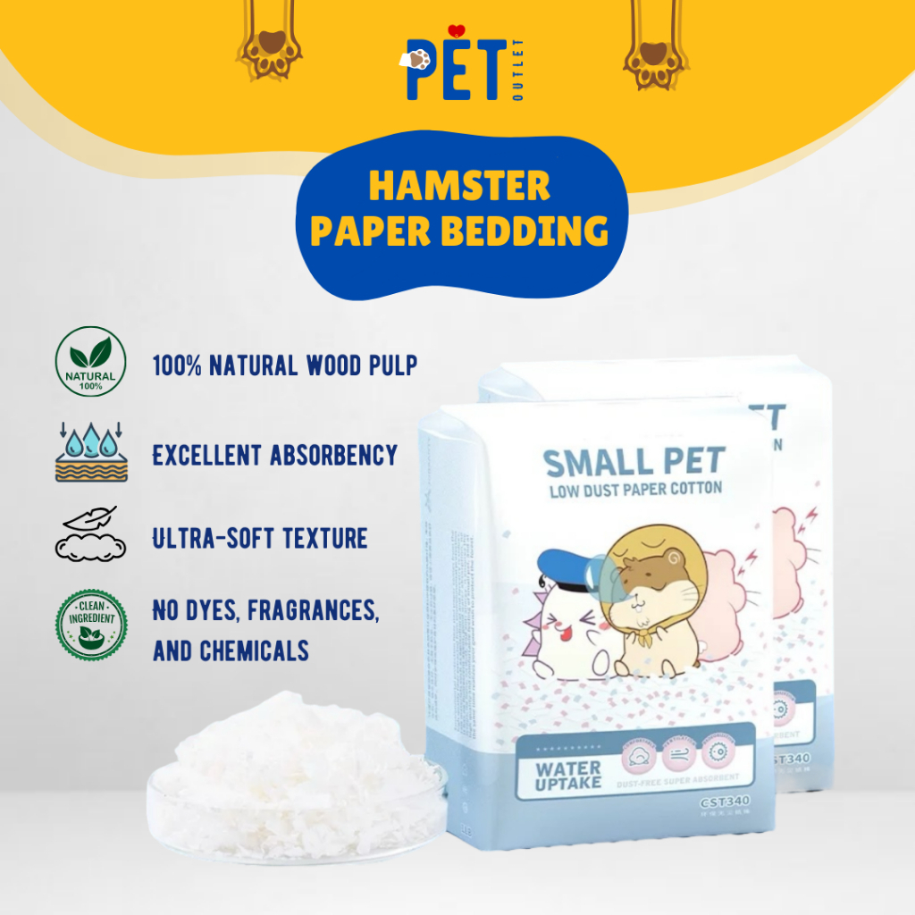 Jonsanty Small Pet Cotton Paper Litter – Hamster Paper Bedding, Water ...