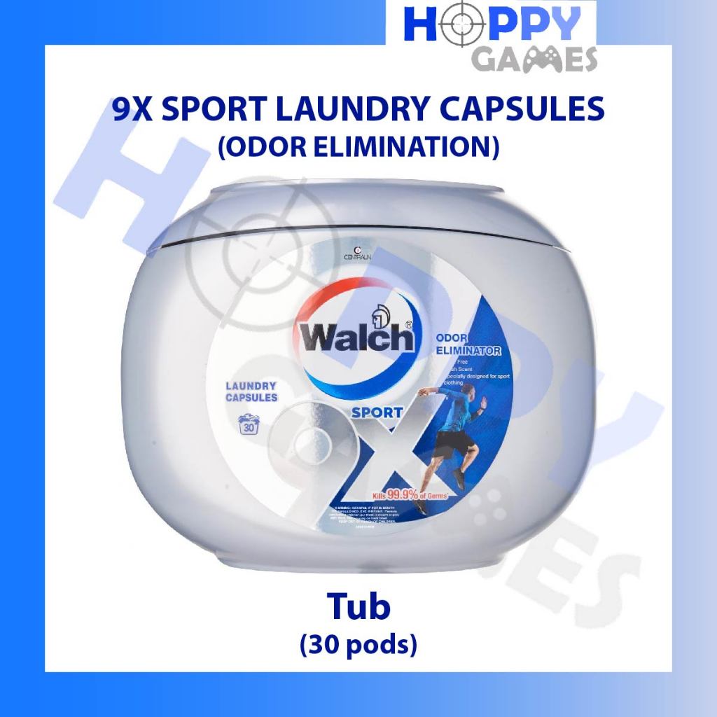 [REFILL PACK / TUB OPTION] Walch Laundry Capsules 9x Sports Walch ...