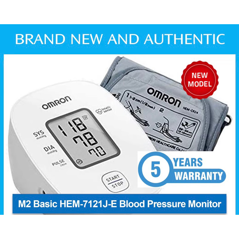 Omron M2 Basic Blood Pressure Monitor (HEM-7121J-E) + 5-Year Warranty | Shopee Singapore