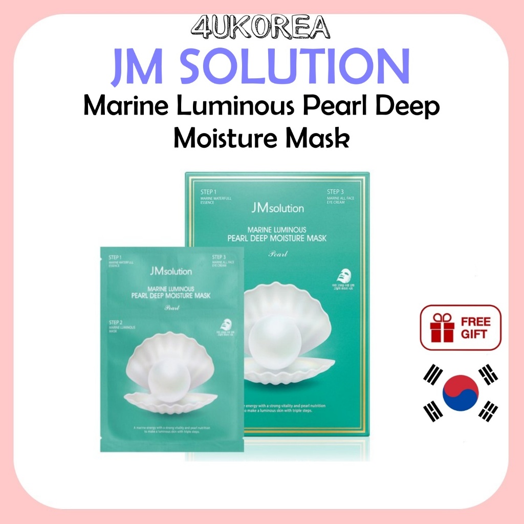 JM SOLUTION Marine Luminous Pearl Deep Moisture Mask – 10 Sheets / K ...