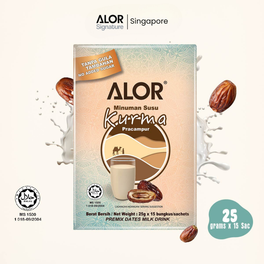 ALOR Premix Dates Milk (25g x 15 sachets) | Shopee Singapore