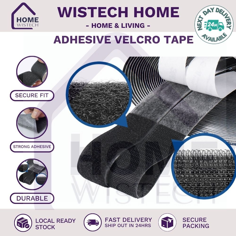 [SG Ship] Self Adhesive Velcro Tape Hook Loop Tape Fastener Home ...