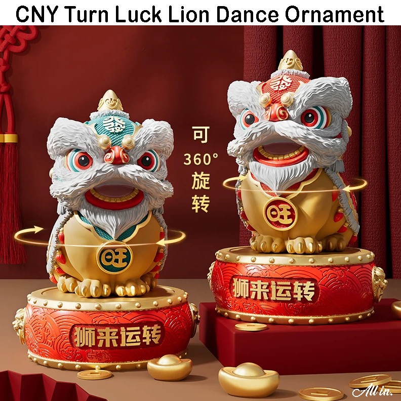 Chinese New Year Decorations 2025 Turn Luck Lion Dance Ornament ...