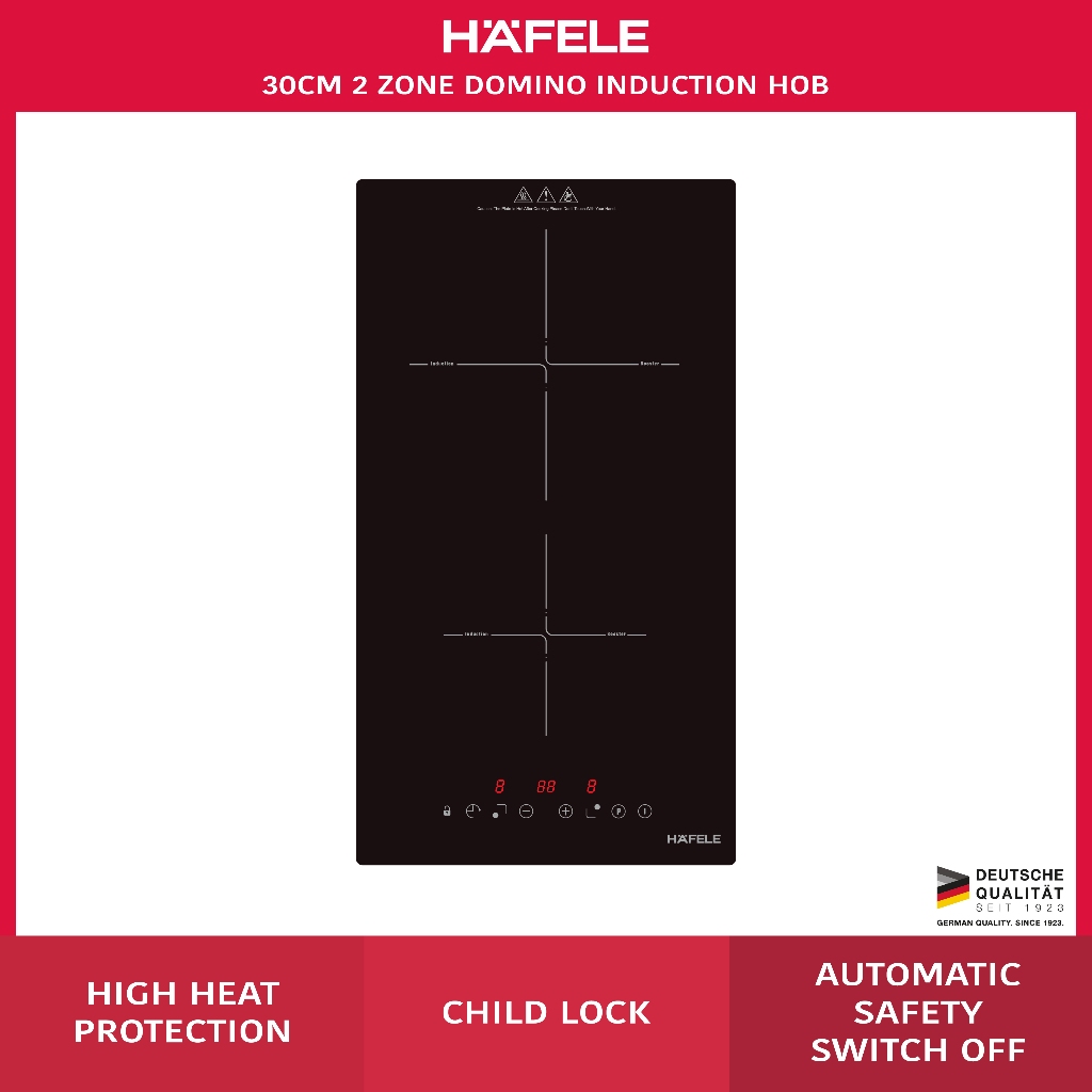 Hafele 30cm 2 Zone Domino Induction Hob | 2 Years Warranty (536.66.800 ...