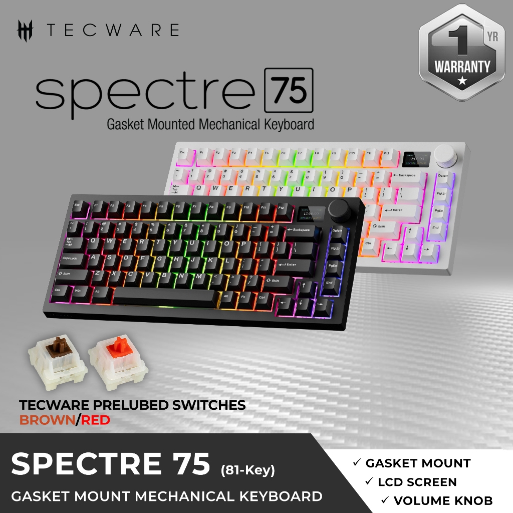 TECWARE Spectre 96 / 75 Wired, Wireless Gasket Mounted Mechanical ...
