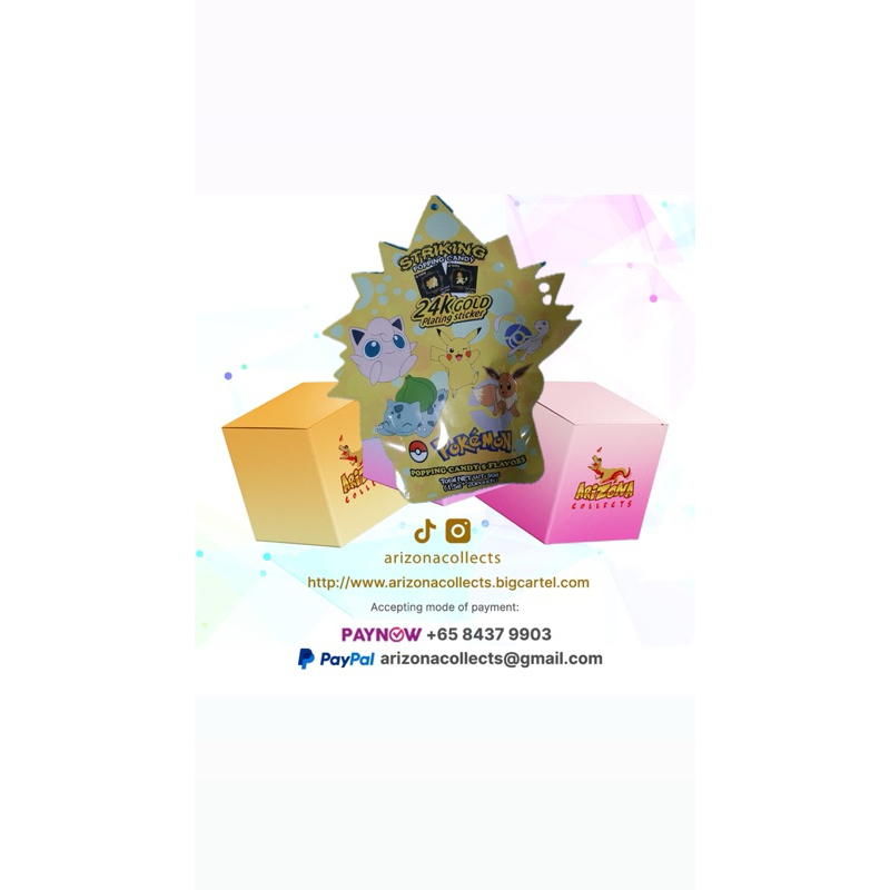 Korean Popping Candies 24k Gold Plated Pokemon Sticker | Shopee Singapore