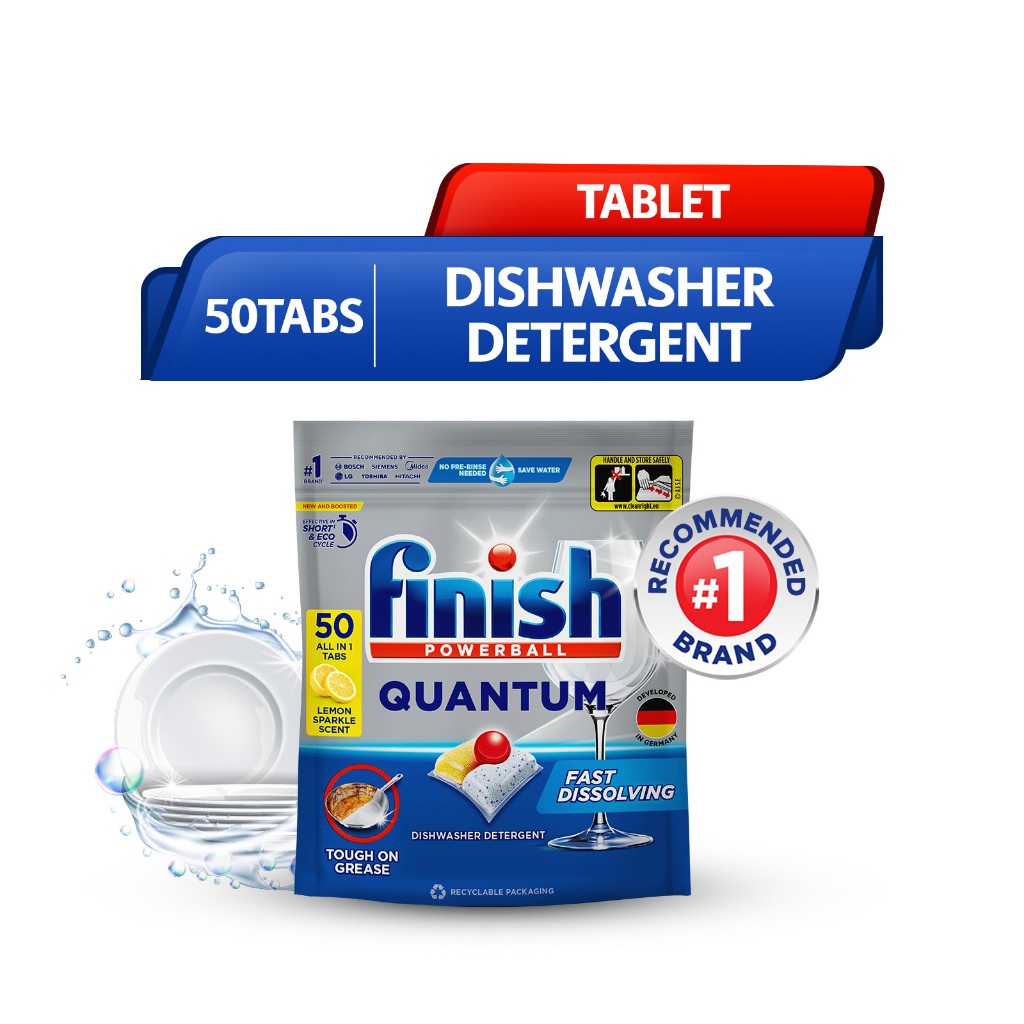 Finish Dishwasher Detergent Tablet (50 tabs) | Shopee Singapore