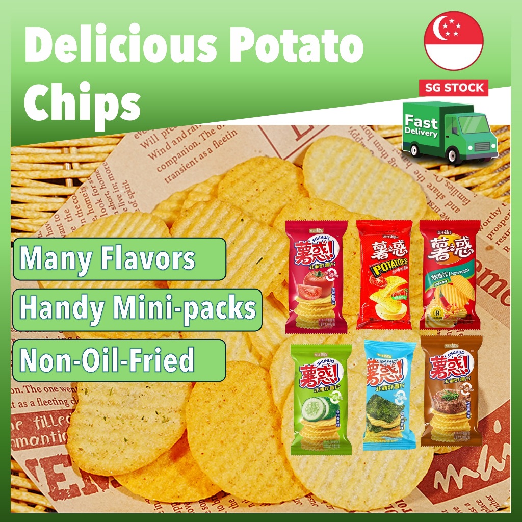薯惑 ShuHuo Non-Oil Fried Potato Crisps 6 Flavors Spicy BBQ Tomato ...