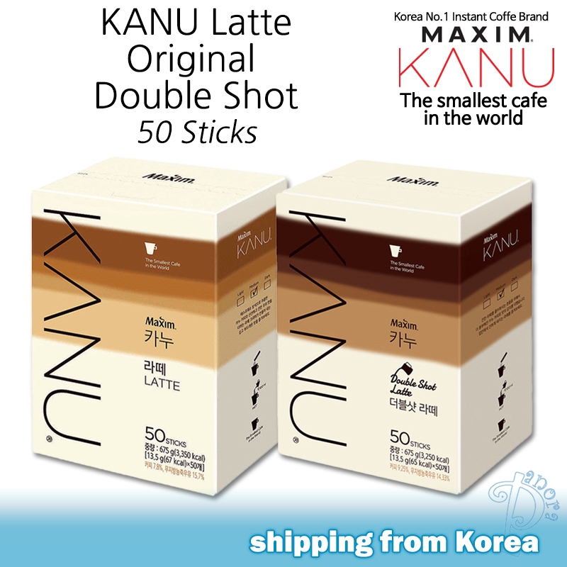 Maxim Kanu Latte Series 50 sticks / Original / Double Shot / Coffee ...