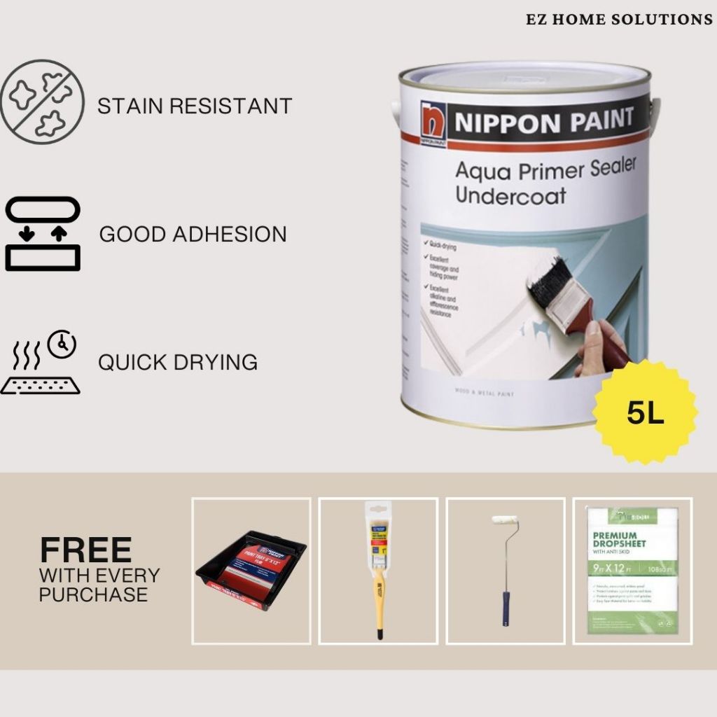 [FREE PAINTING KIT] NP Aqua Primer Sealer Undercoat: Water-Based Primer ...
