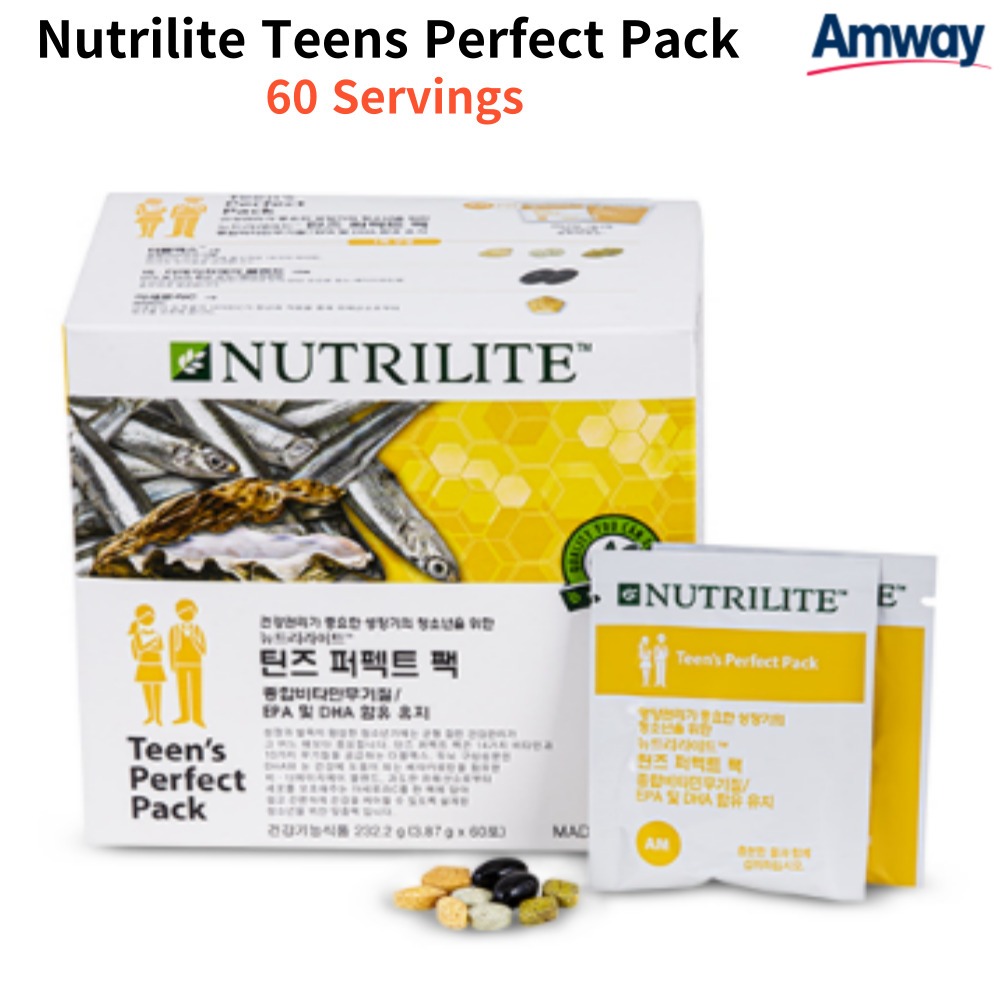 Nutrilite Teens Perfect Pack 60 Servings, 14 vitamins and 10 minerals ...