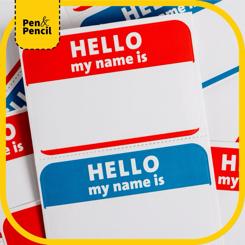 Hello My Name is Sticker | Shopee Singapore