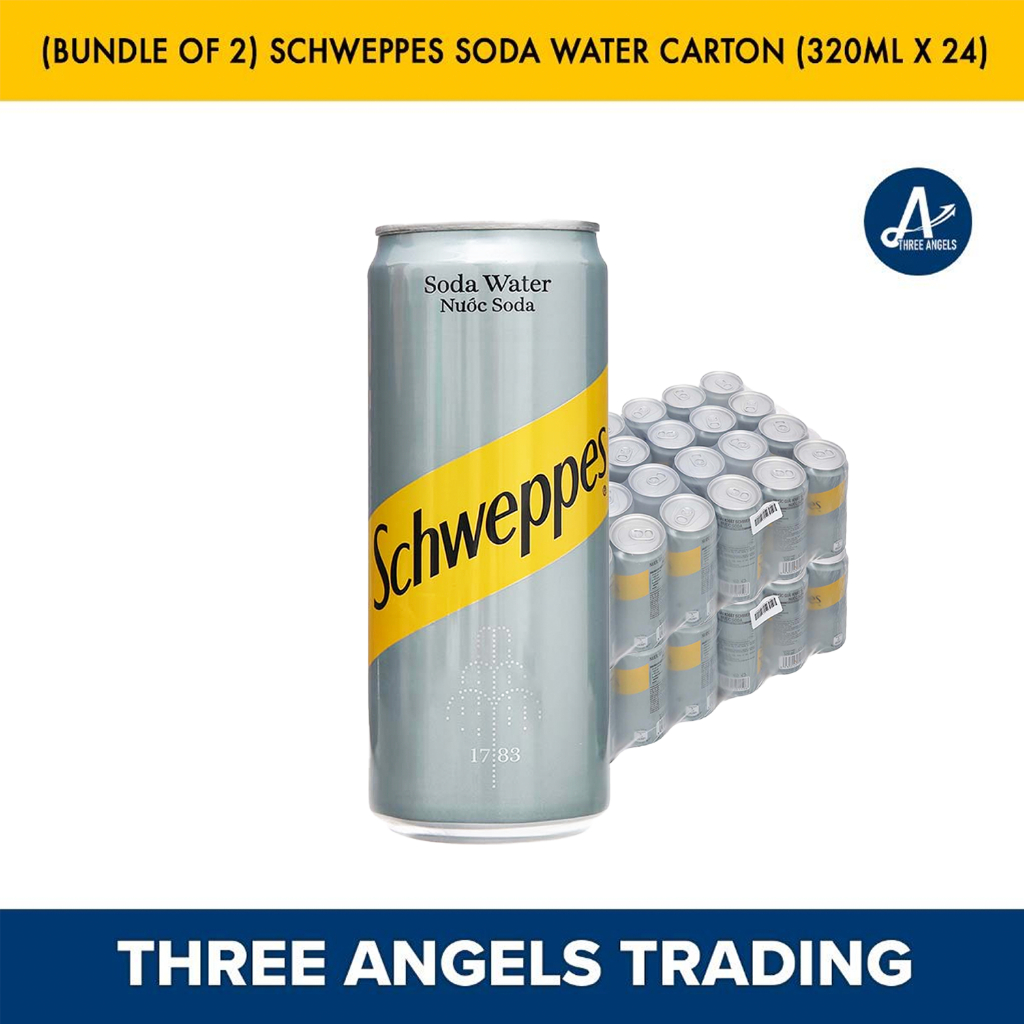 (Bundle of 2) Schweppes Soda Water Carton (320ml x 24) | Shopee Singapore