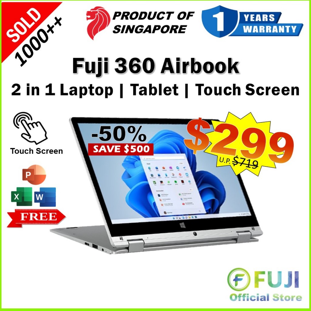 Brand New Fuji 360 Airbook Laptop / 2 In 1Touch Screen / 12GB RAM ...