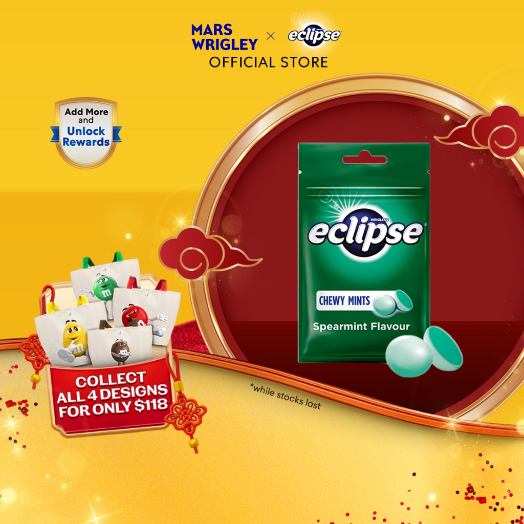 Eclipse Chewy Mints Spearmint Bag 45g Candy / Intense Freshness ...
