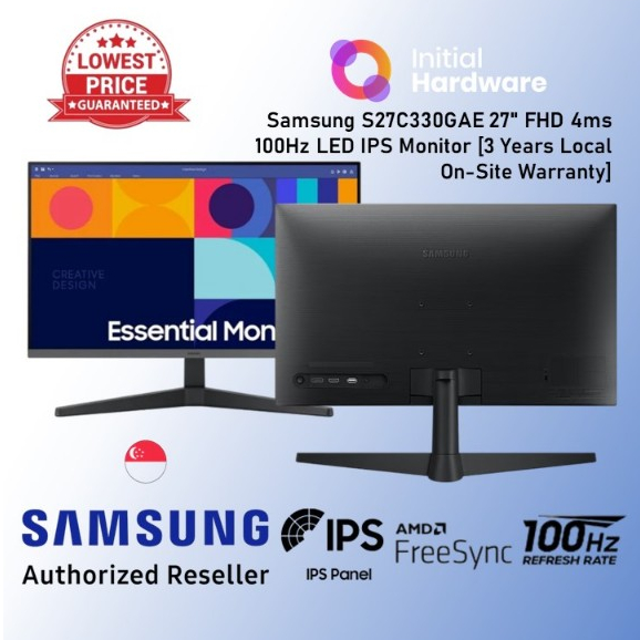(We are Back PROMO) Samsung S27C330GAE / S27C330 27" Essential Monitor ...